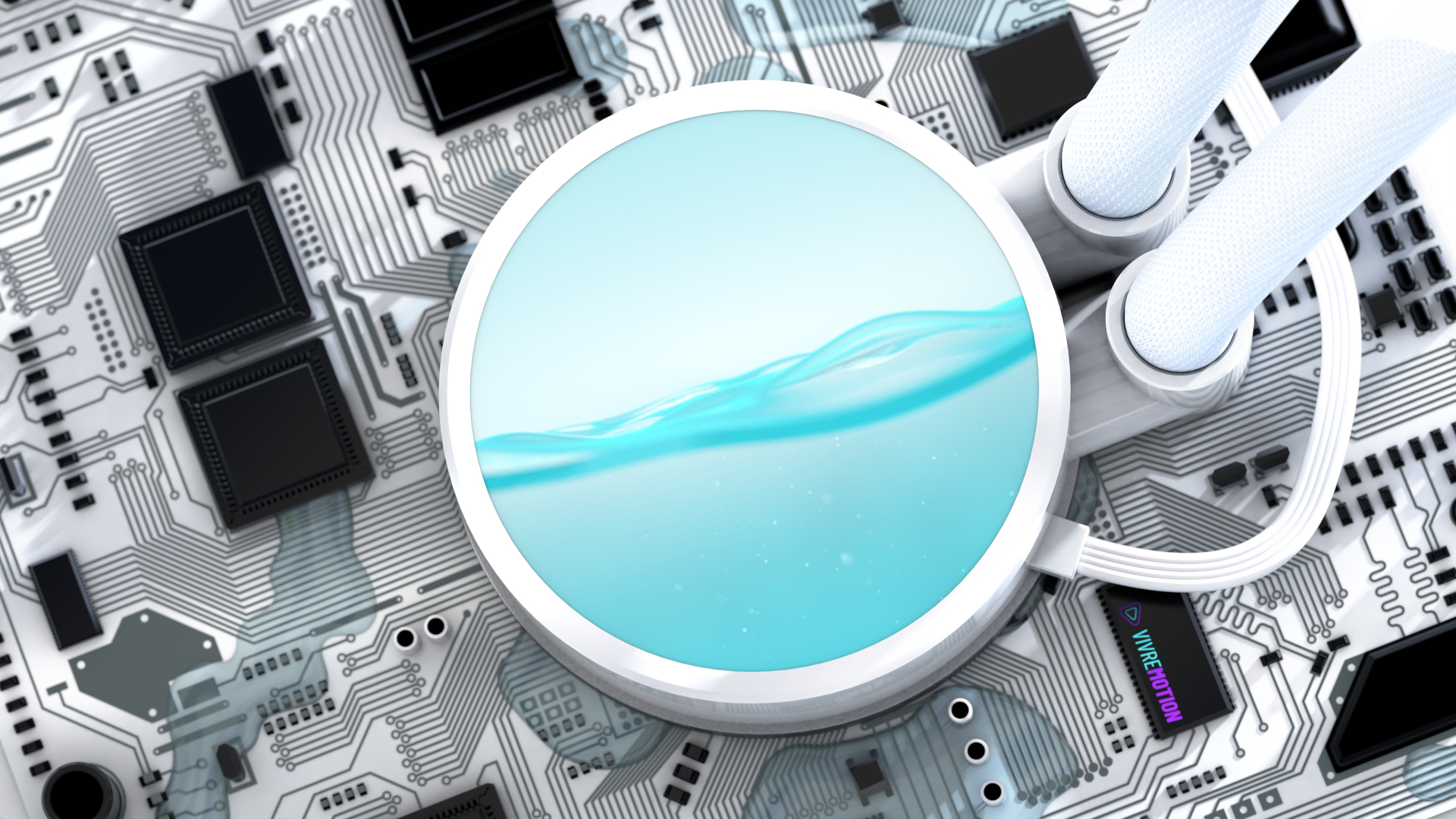 AIO Liquid CPU Cooler GIF Display Animations