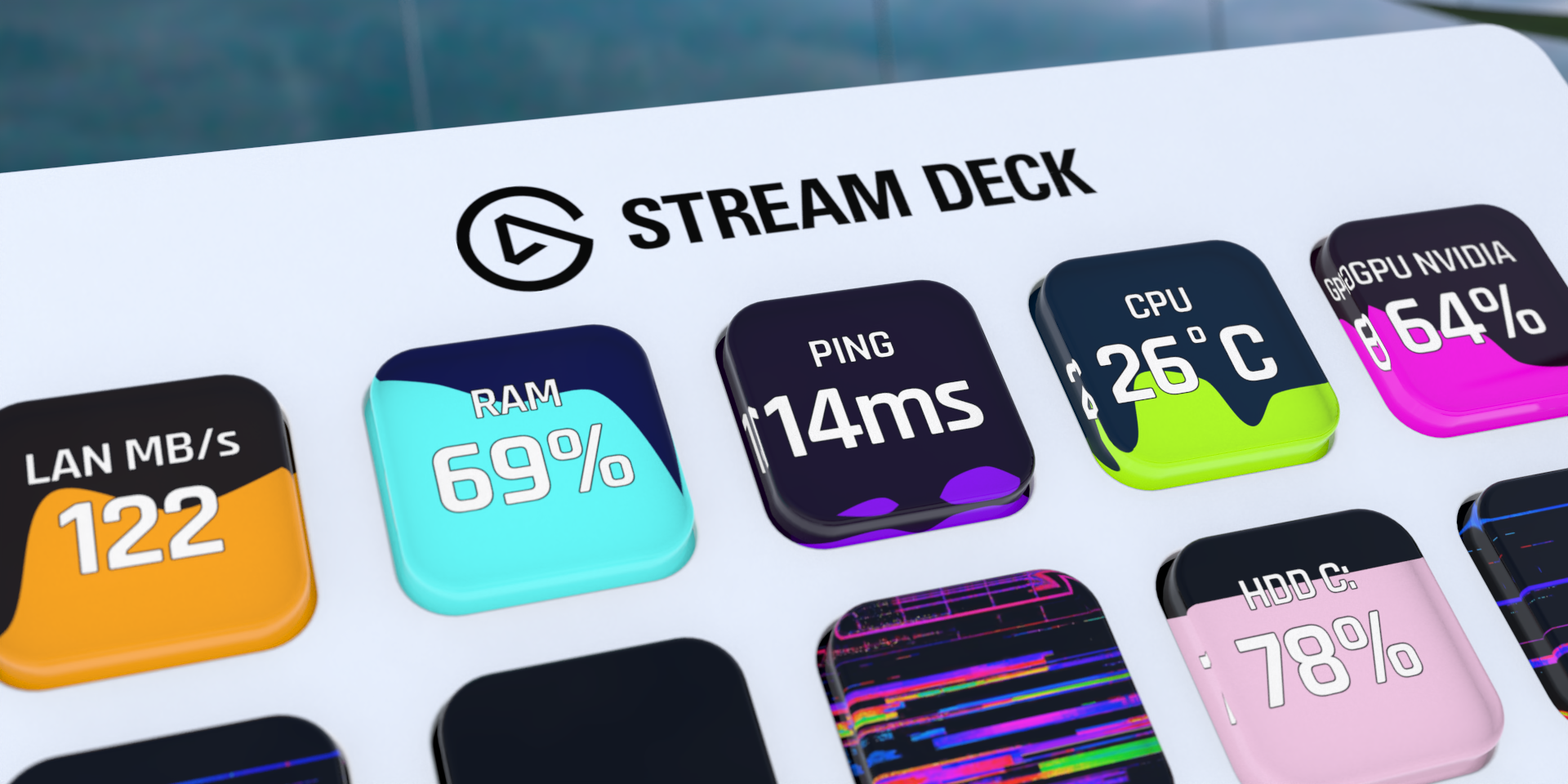 SYSTEM VITALS MONITOR APP | WINDOWS | STREAM DECK PLUGIN