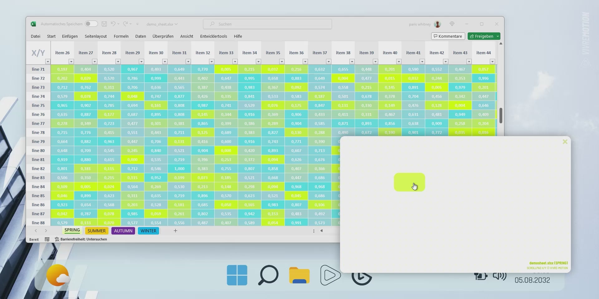 EXCEL X/Y SCROLLPAD NAVIGATION | WINDOWS | STREAM DECK PLUGIN