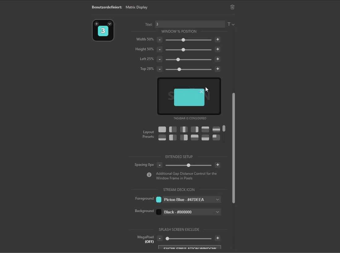 MATRIX DISPLAY | WINDOWS | STREAM DECK PLUGIN