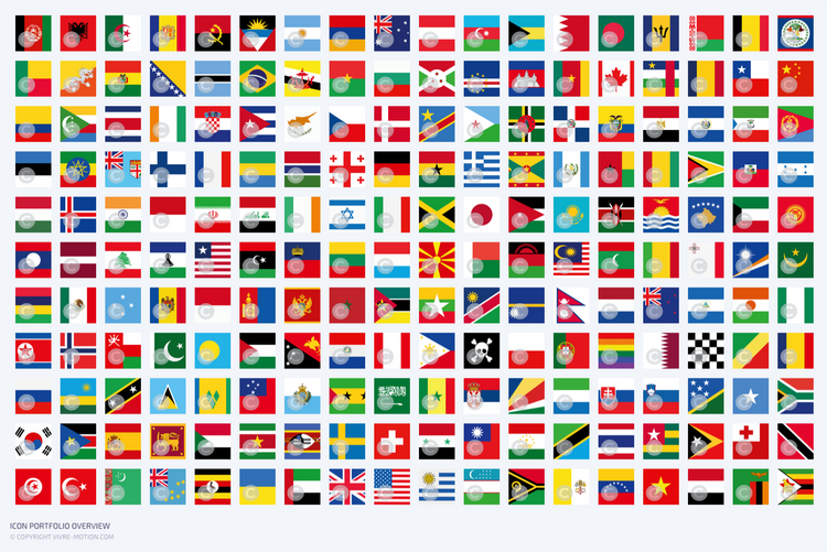 ANIMATED COUNTRY FLAGS - STREAM DECK ICONS | VIVRE-MOTION