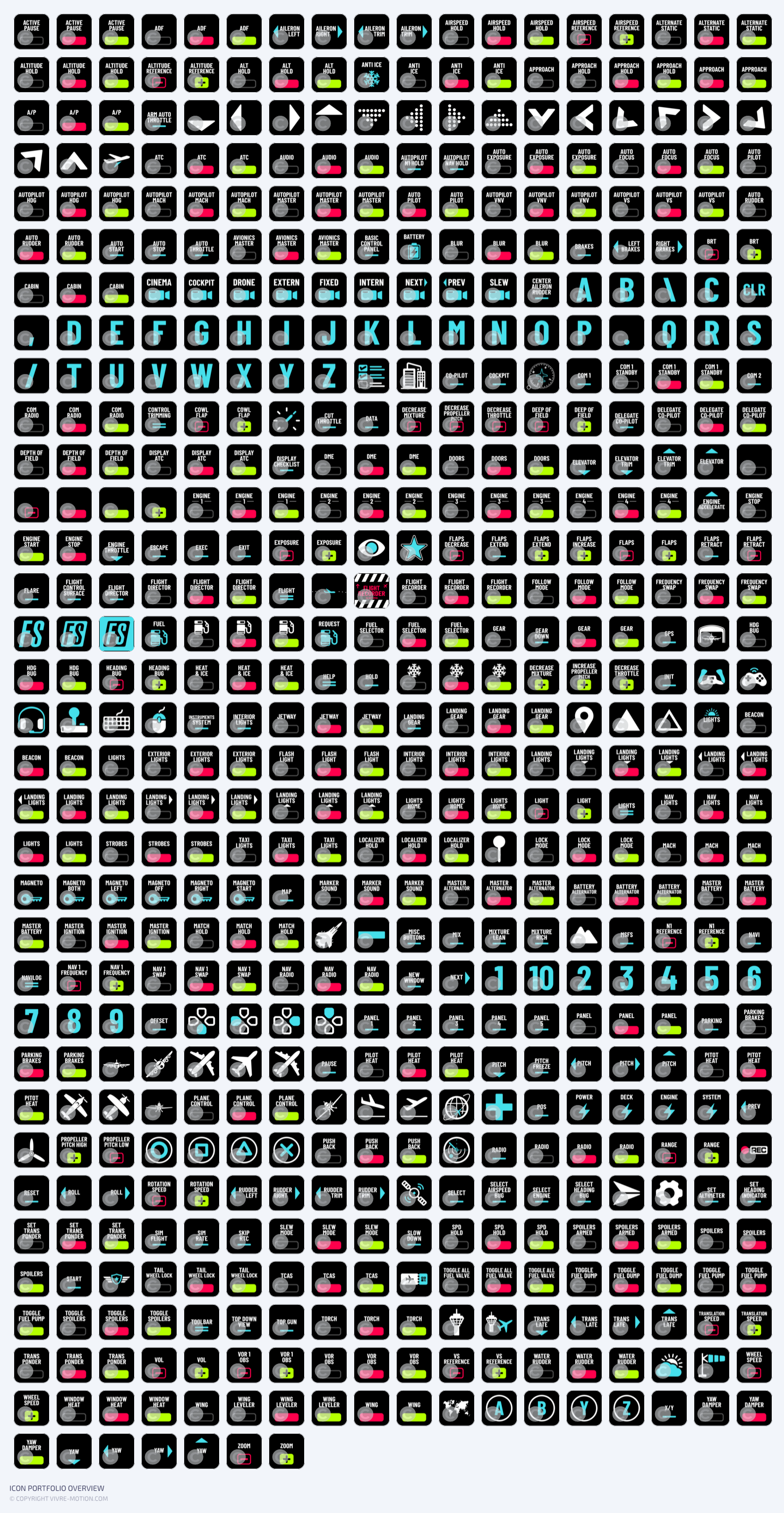 FLIGHT SIMULATOR - STREAM DECK ICONS | VIVRE-MOTION