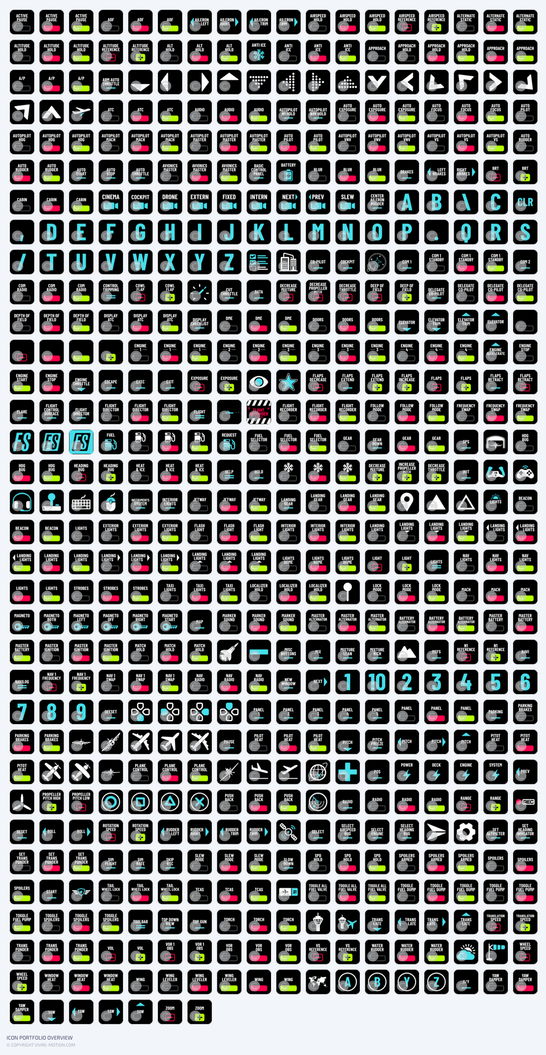 FLIGHT SIMULATOR - STREAM DECK ICONS | VIVRE-MOTION